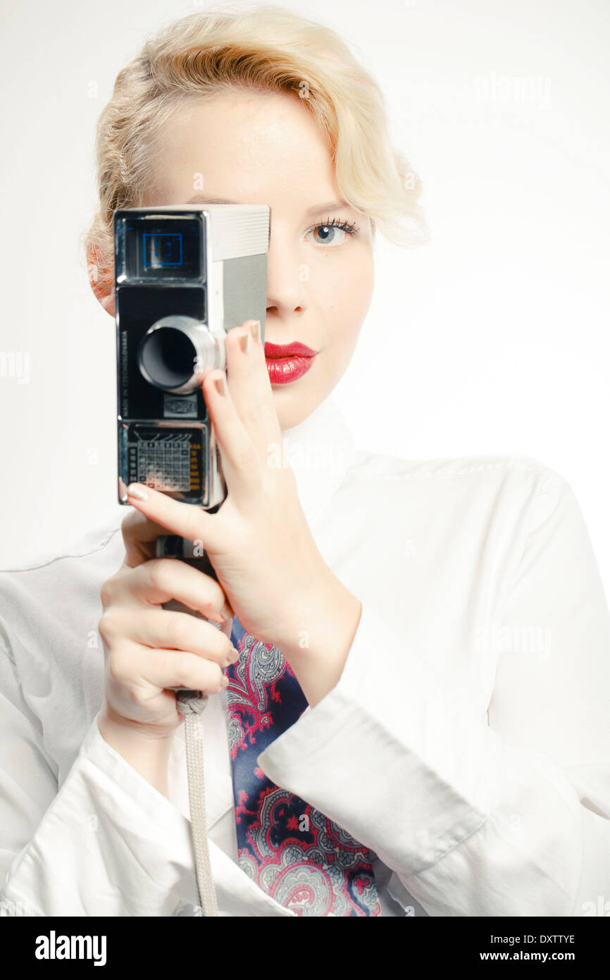 Vertical video portrait shot white hi-res stock photography and images ...