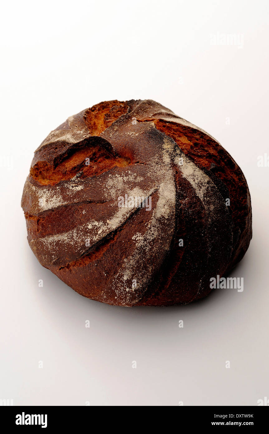 Chestnut flour round bread loaf Stock Photo - Alamy