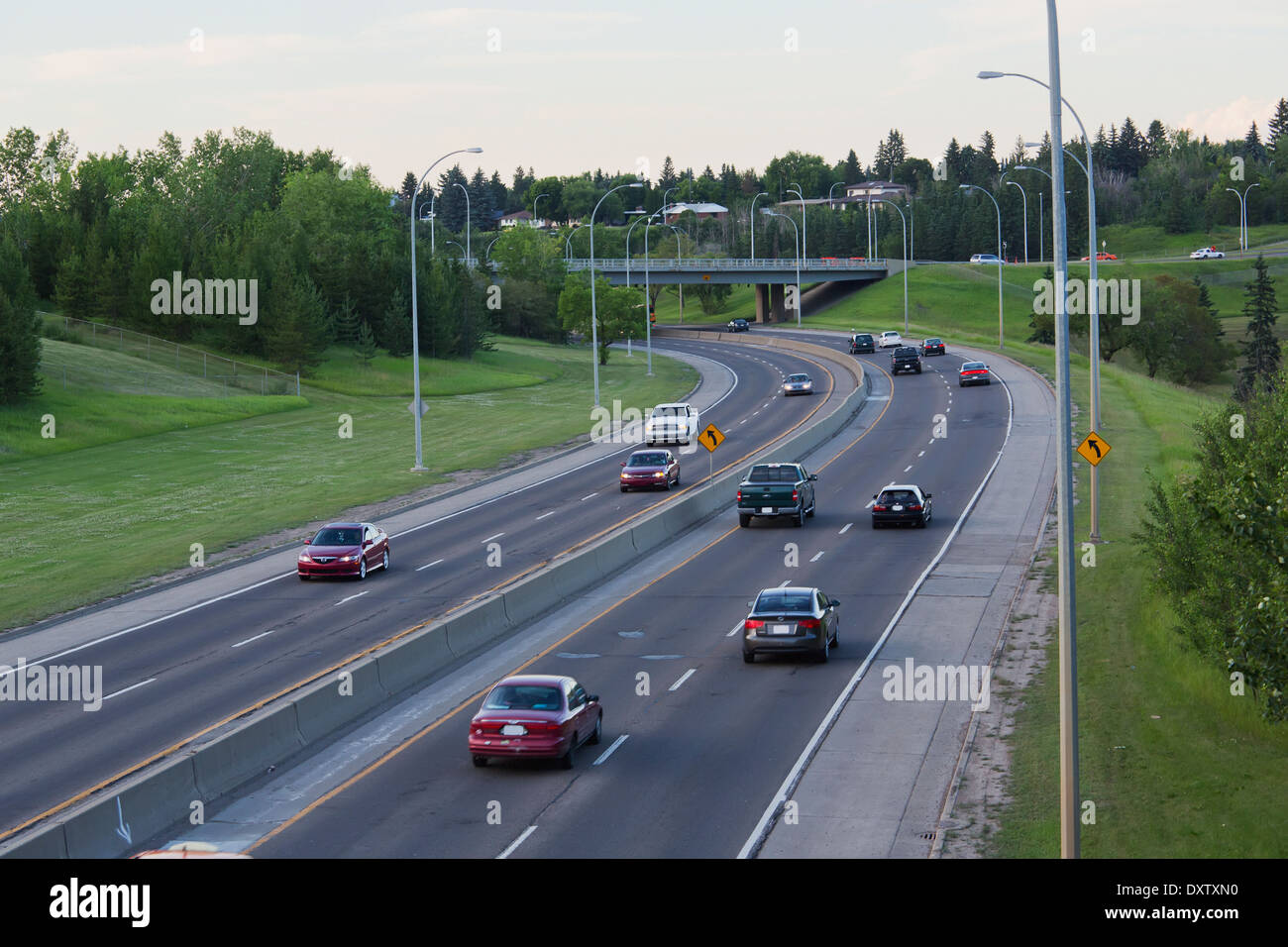 Traffic on Capilano Freeway; Edmonton, Alberta, Canada Stock Photo - Alamy