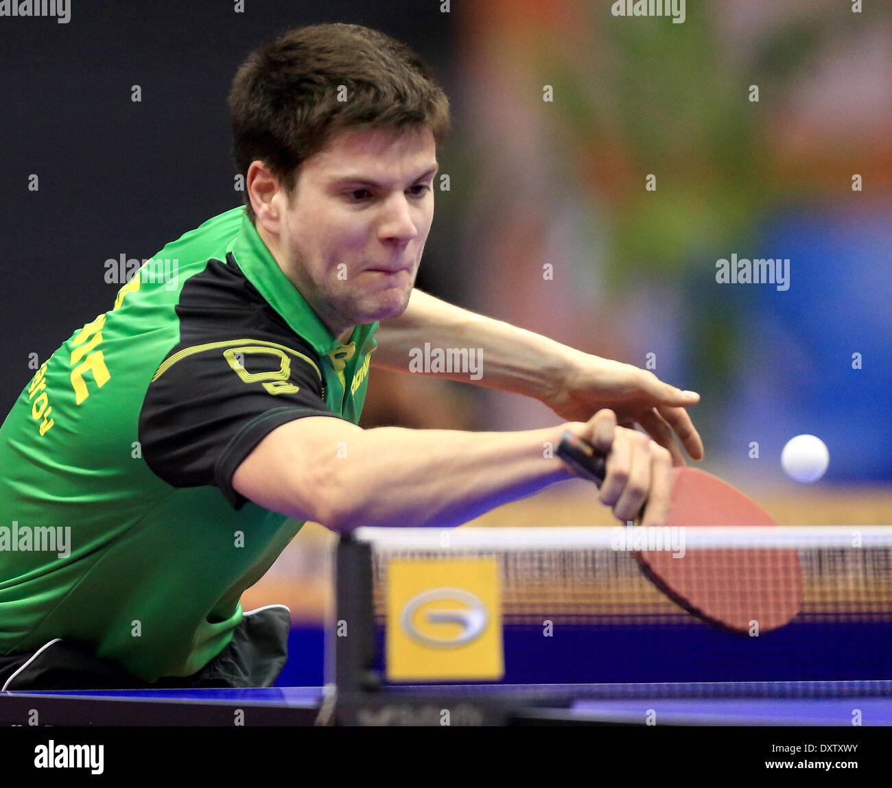 Magdeburg, Germany. 30th Mar, 2014. German table tennis player Dimitrij ...