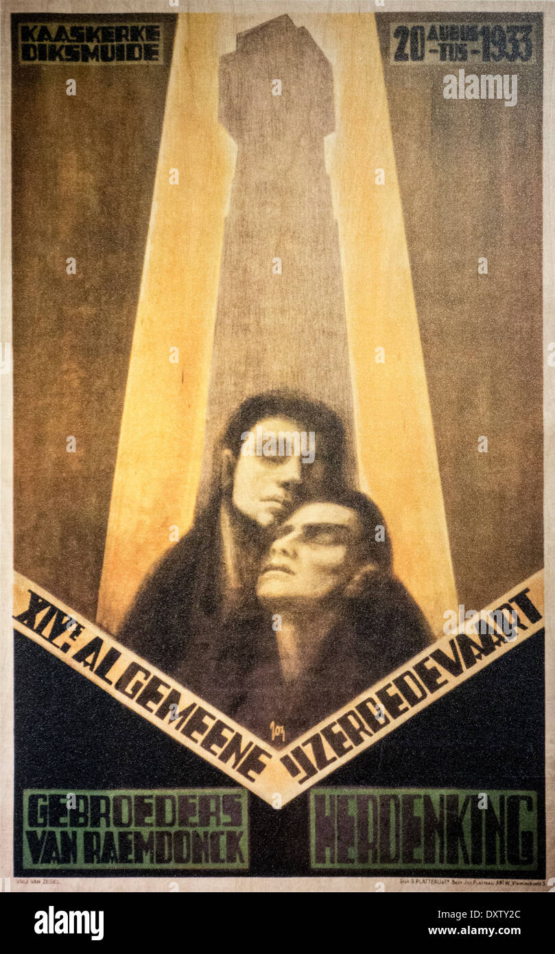 Placard of Flemish First World War One IJzerbedevaart / Pilgrimage of ...