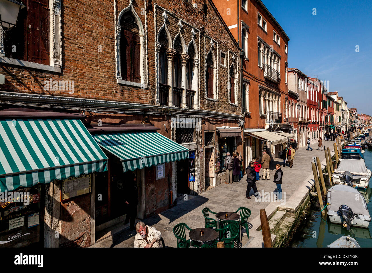 Cafe Scene, Murano Island, Veneto, Italy Stock Photo - Alamy