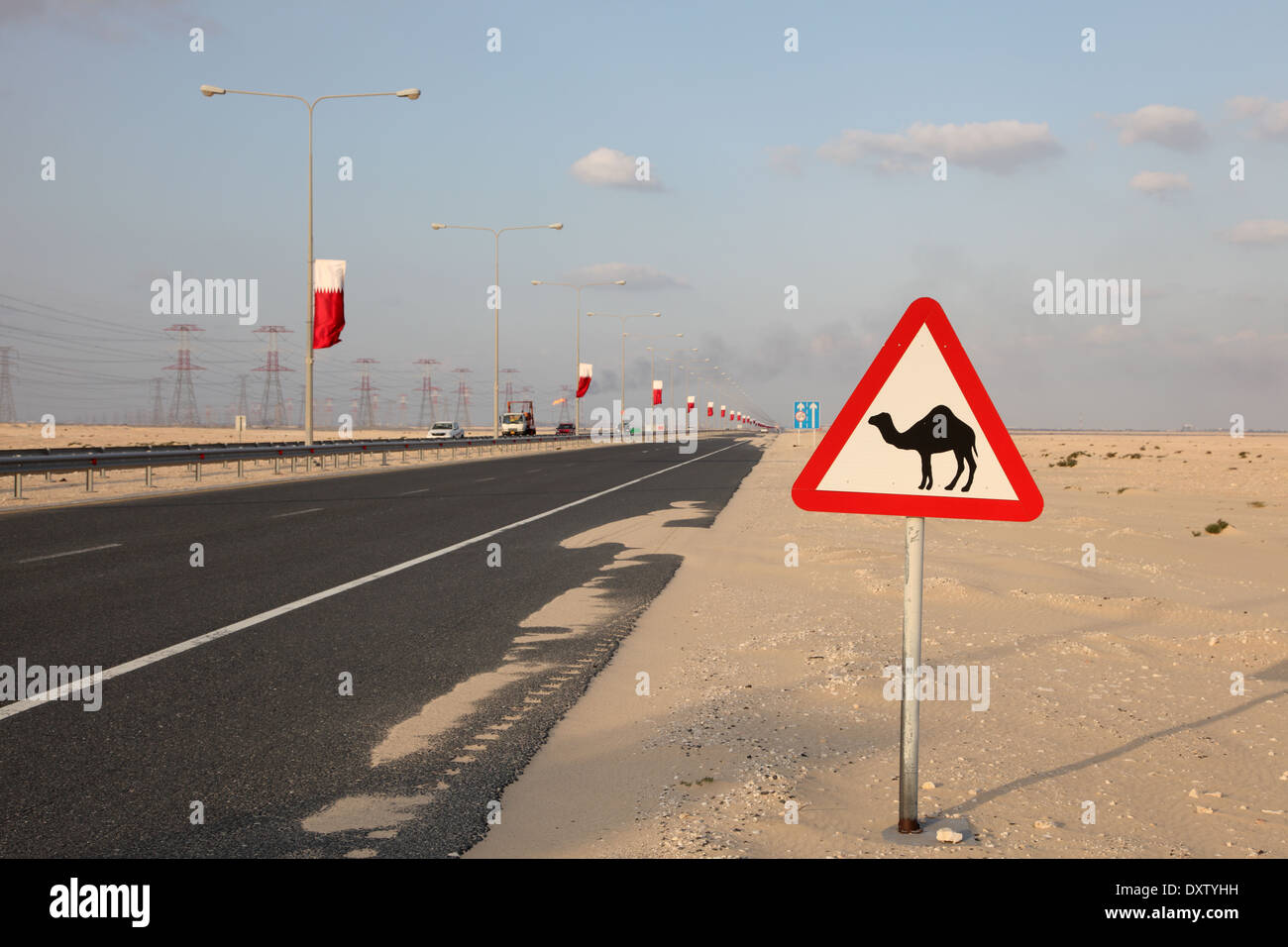 Doha qatar traffic sign hi-res stock photography and images - Alamy