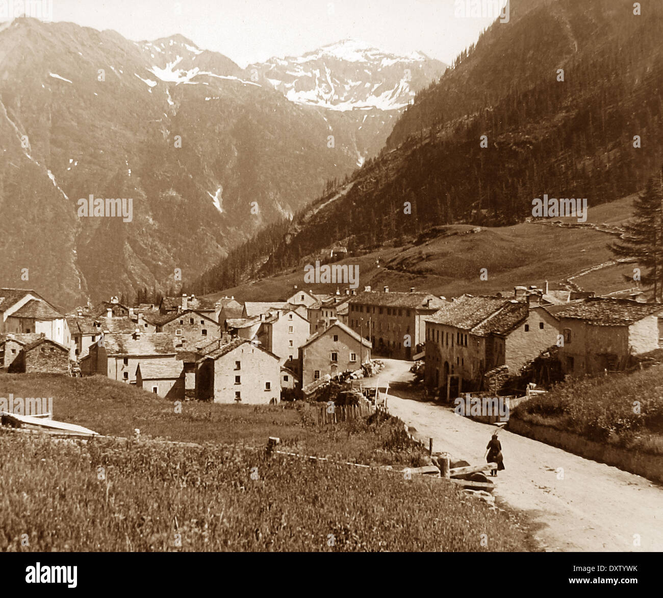 Simplon Switzerland early 1900s Stock Photo - Alamy