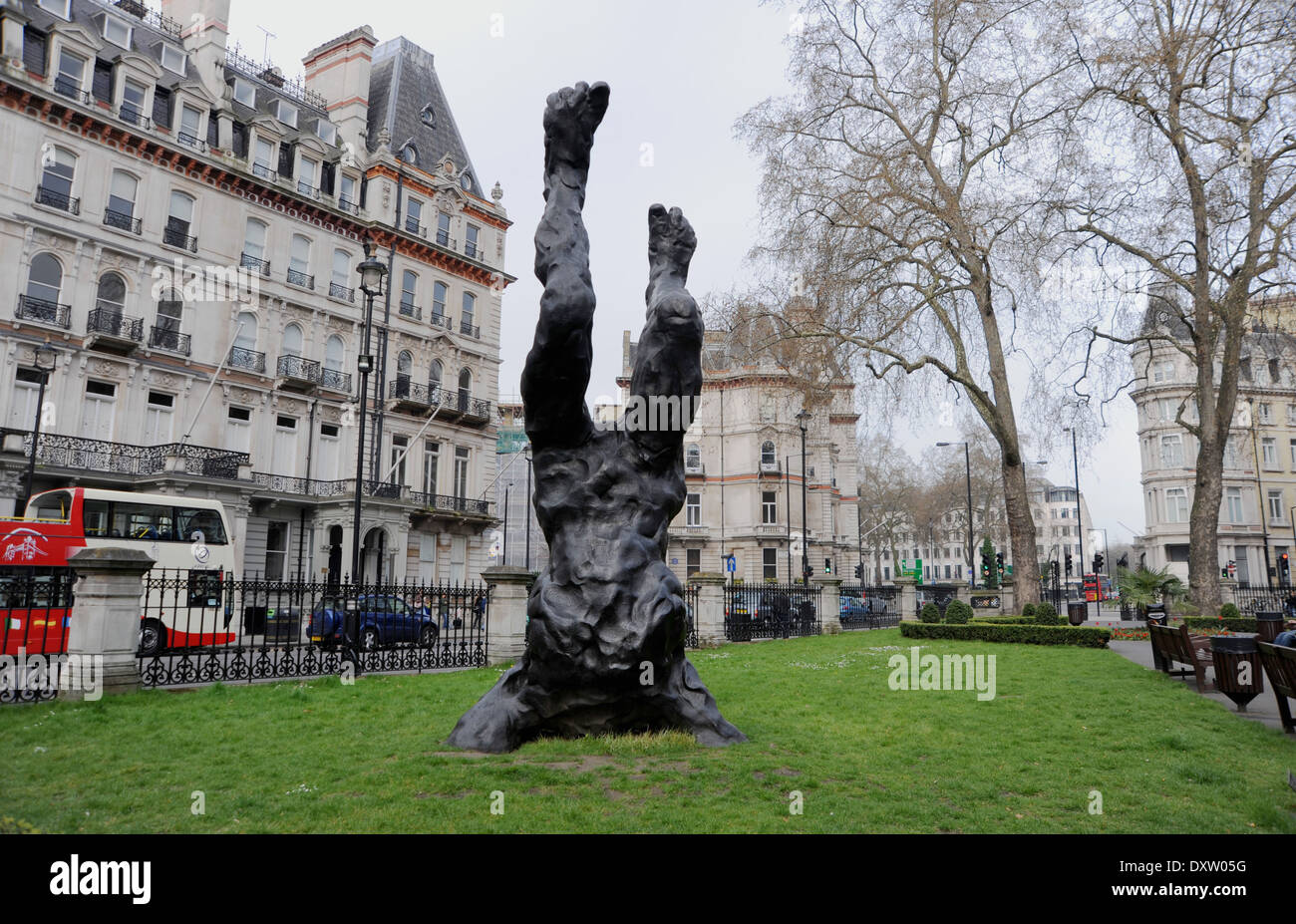 Lower Grosvenor Gardens in the City of Westminster London UK with wacky ...