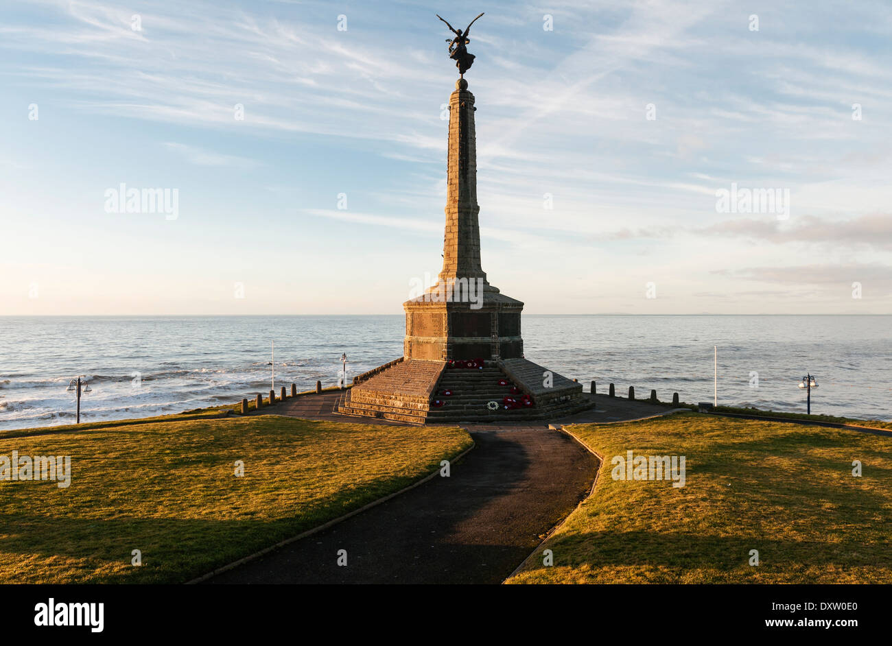 Aberystwyth, Wales, UK. The war memorial designed by Mario Rutelli and ...