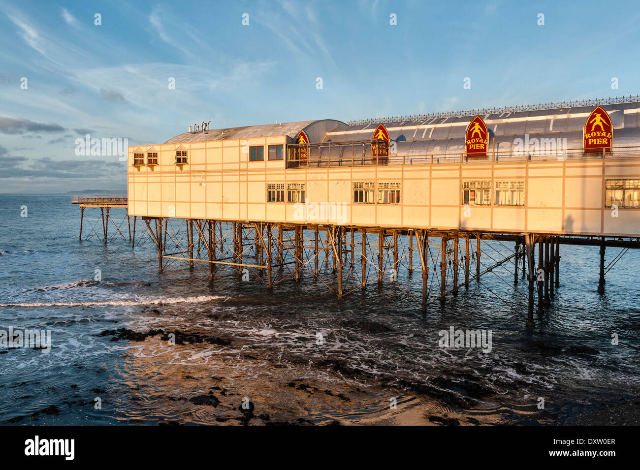 Aberystwyth Royal Pier, Wales, UK, built in 1865 Stock Photo - Alamy