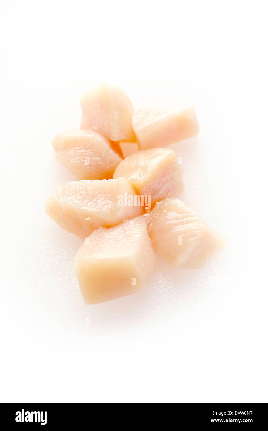 Cut-out pieces of raw chicken Stock Photo - Alamy