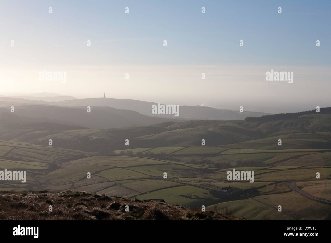 A view across The Macclesfield Forest from Shining Tor to Television ...