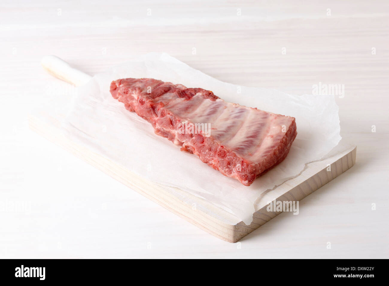 Raw pork ribs Stock Photo - Alamy
