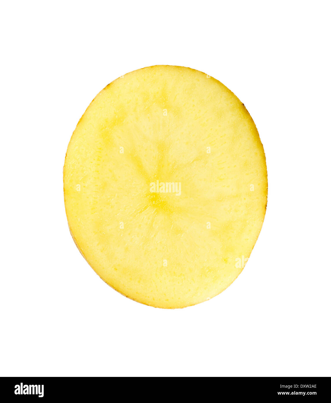 Fresh potato slice on white background Stock Photo - Alamy