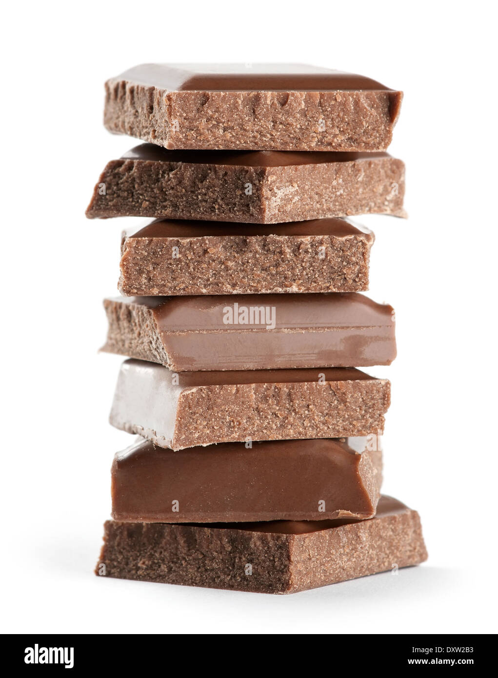Chocolate on white background Stock Photo - Alamy