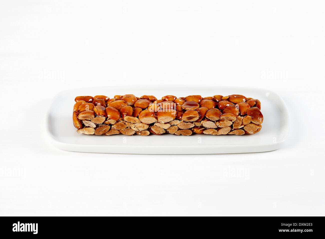 Turron with almonds and caramel Stock Photo - Alamy