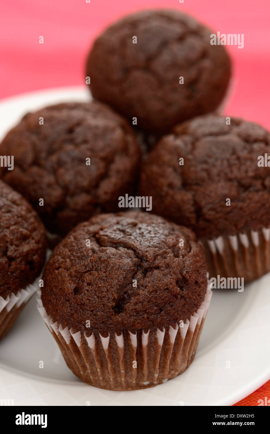 Dark chocolate muffins Stock Photo - Alamy