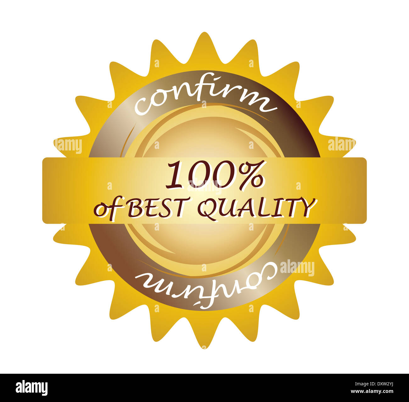 seal 100% quality; clip-art Stock Photo - Alamy