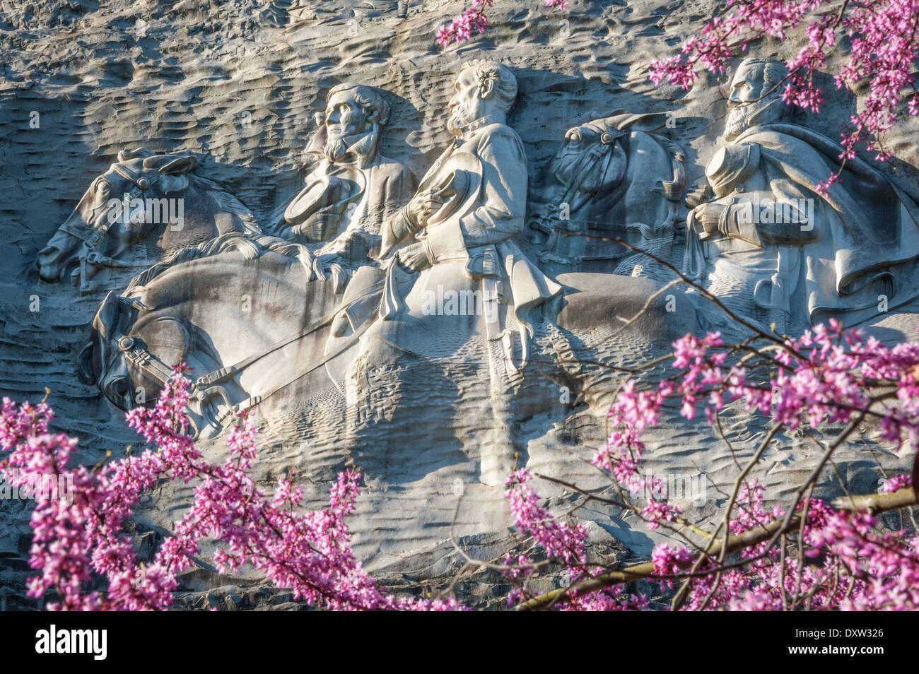 A southern landmark, Stone Mountain's Confederate Memorial carving ...