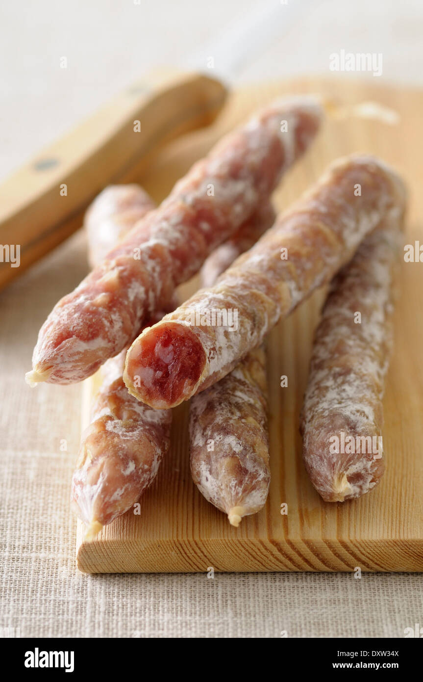 Dried sausages hi-res stock photography and images - Alamy