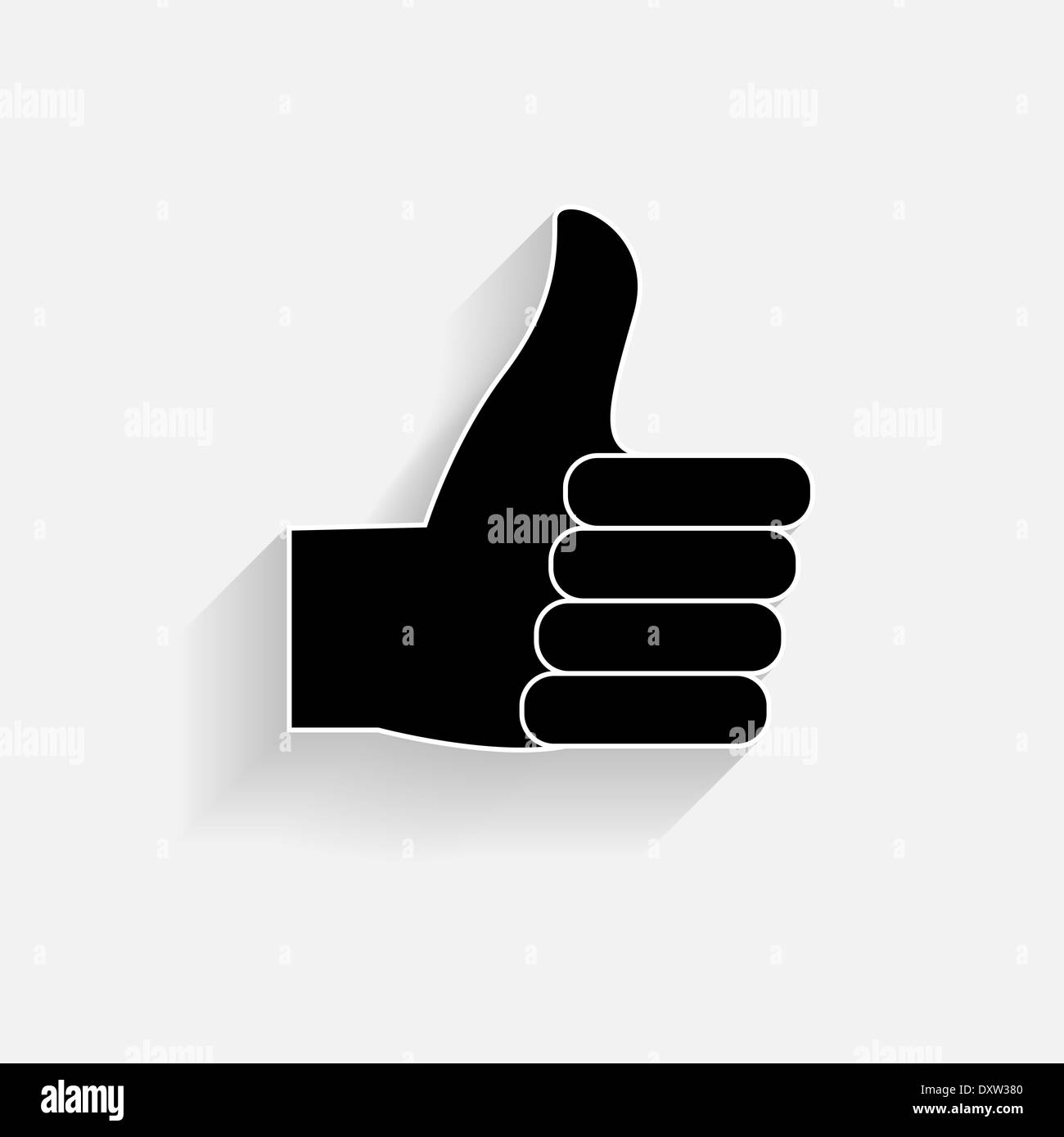Hand signal on white. vector illustration. EPS 10 Stock Photo - Alamy