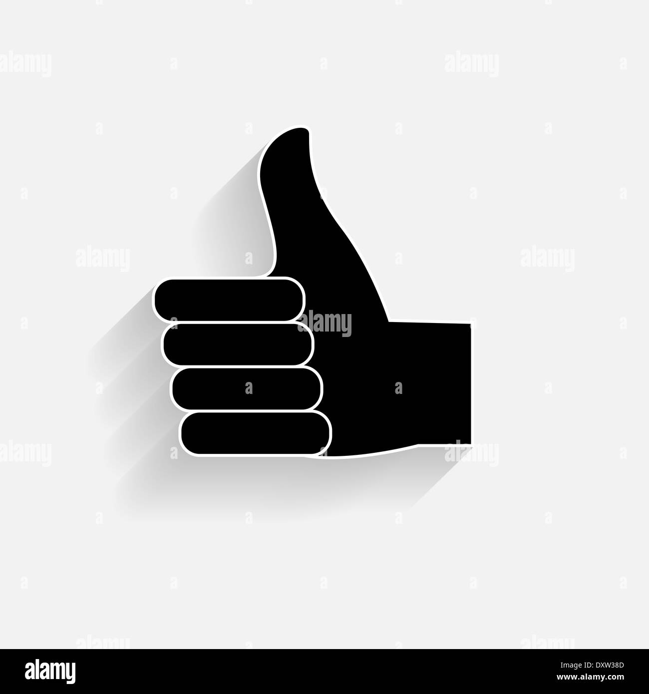 Hand signal on white. vector illustration. EPS 10 Stock Photo - Alamy