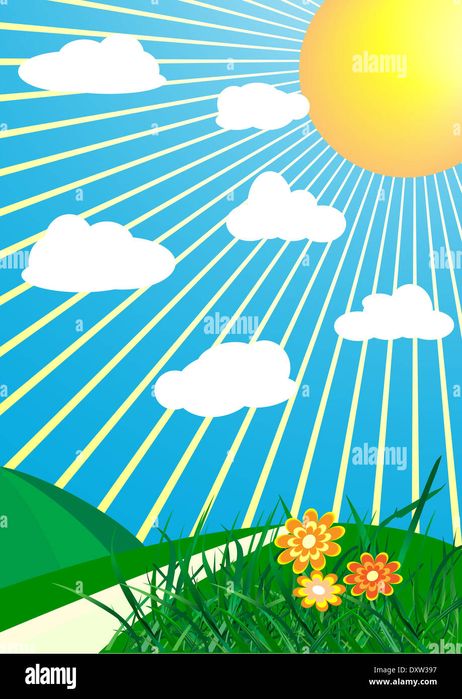 vector spring background; clip-art Stock Photo - Alamy