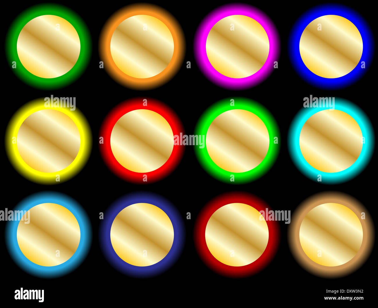 vector bright buttons; clip-art Stock Photo - Alamy