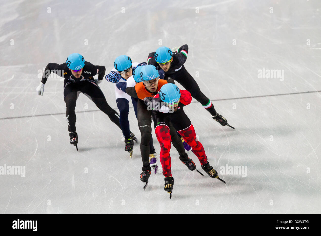 Charles Hamlin (CAN) Sjinkie Knegt (NED) competing in the Men's Short ...