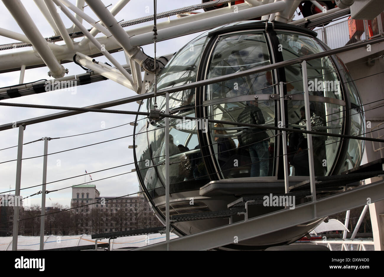 London Eye cabin with people Stock Photo - Alamy