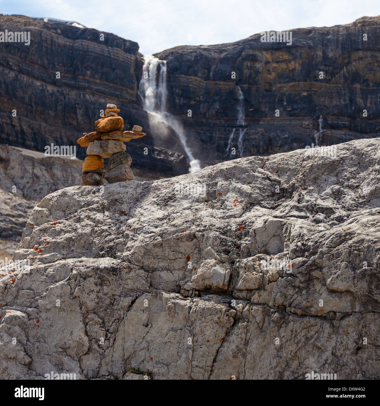 Inuksuk figure in the Canada rocky mountains Stock Photo - Alamy