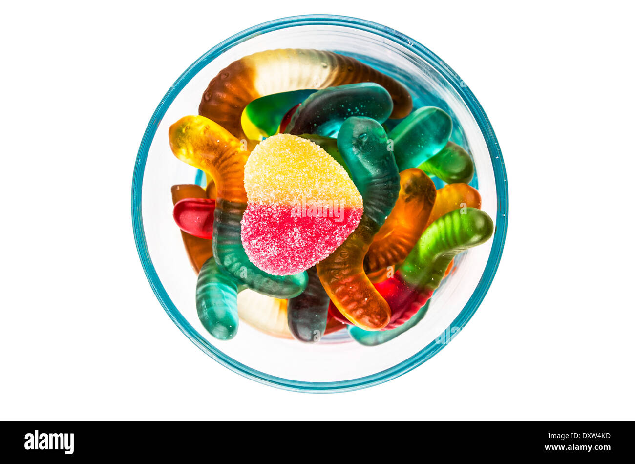 jelly candy assorted flavors on white Stock Photo - Alamy