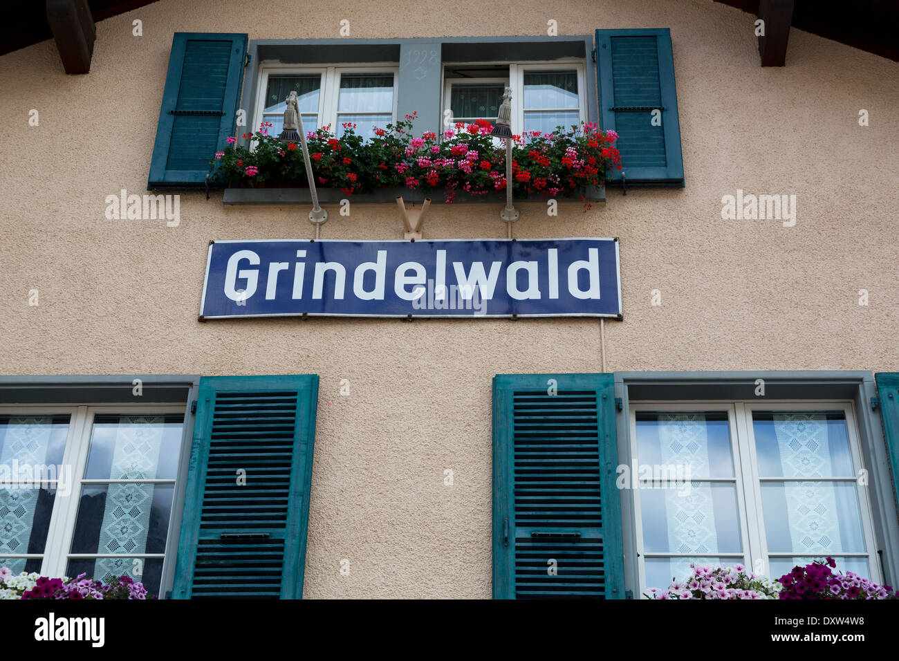 Grindelwald sign hi-res stock photography and images - Alamy
