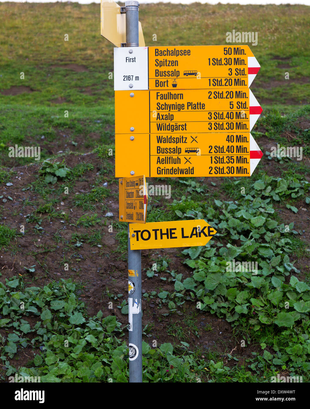 Grindelwald sign hi-res stock photography and images - Alamy