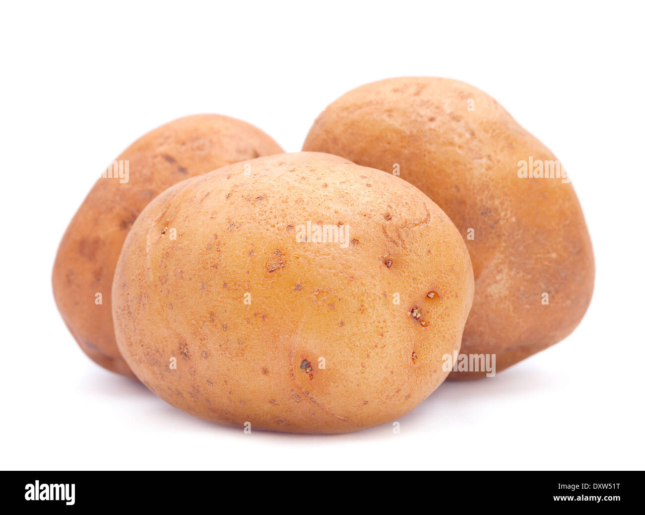 Potatoes vegetable closeup isolated on white background Stock Photo - Alamy