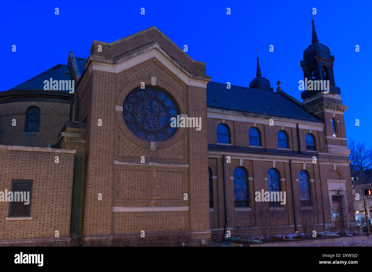 exterior of neo classical church in saint paul minnesota at night Stock ...