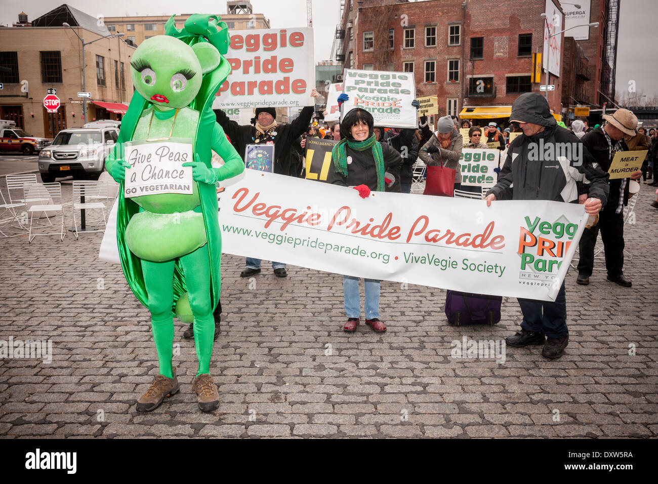 Seventh Annual Veggie Pride Parade in America in New York Stock Photo ...