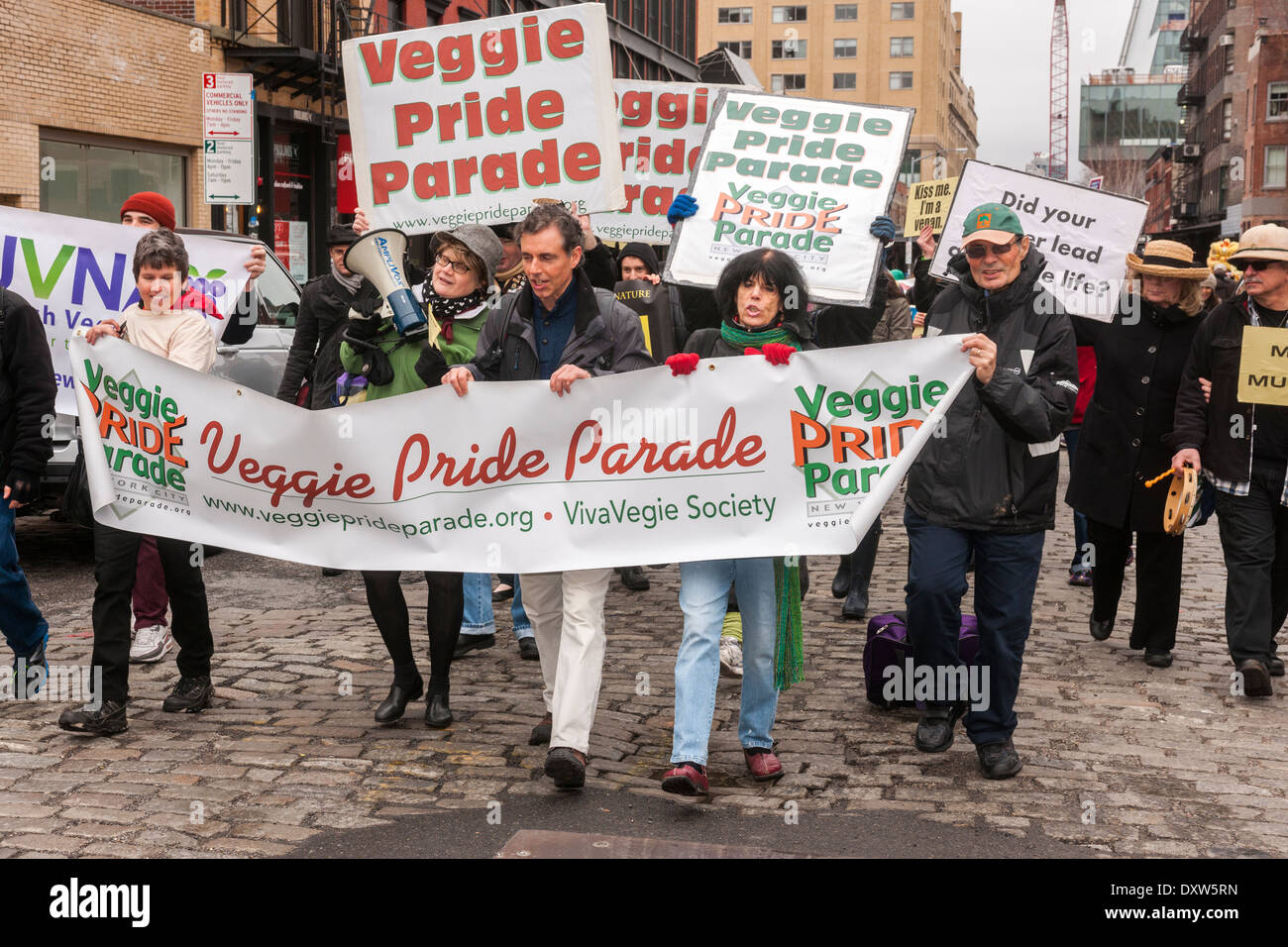 Seventh Annual Veggie Pride Parade in America in New York Stock Photo ...