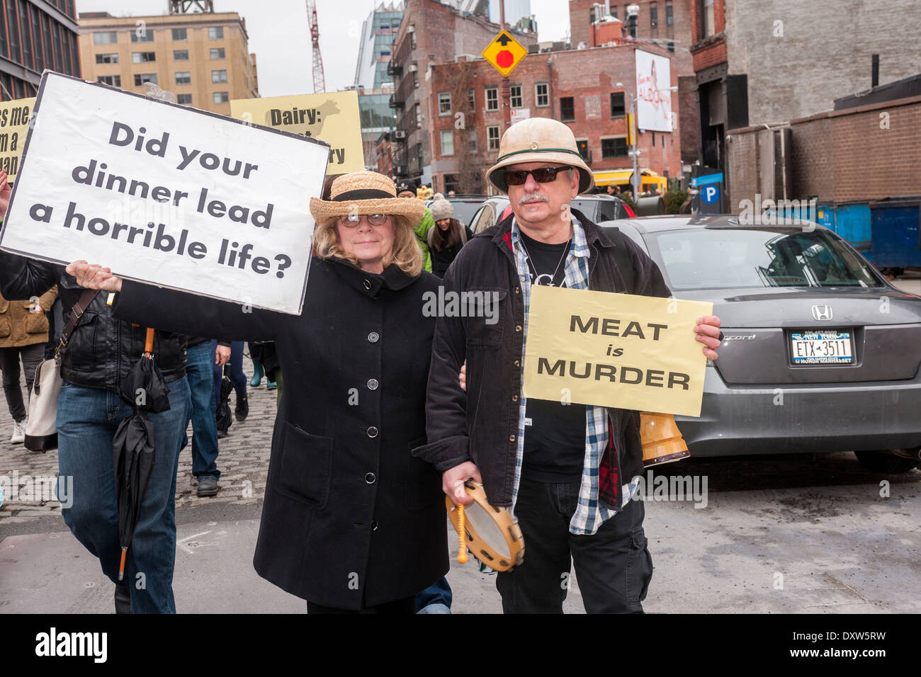 Seventh Annual Veggie Pride Parade in America in New York Stock Photo ...