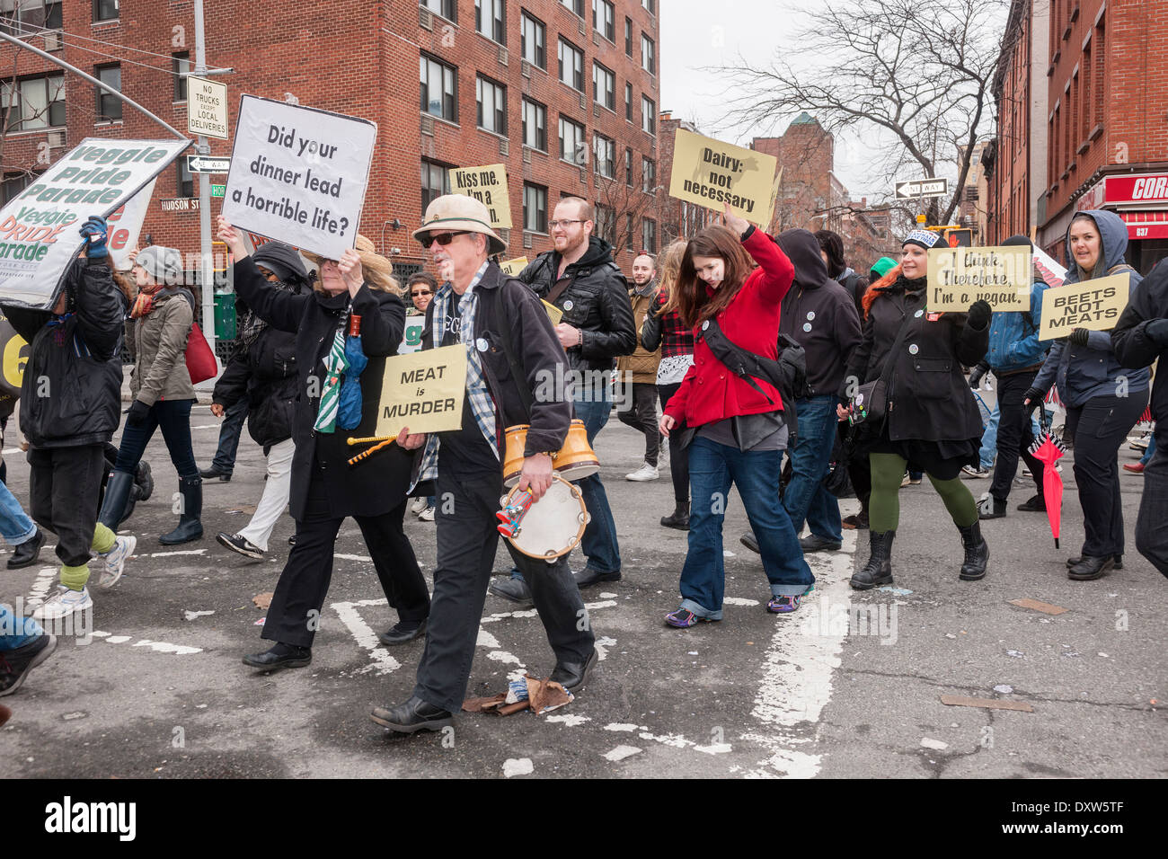 Seventh Annual Veggie Pride Parade in America in New York Stock Photo ...