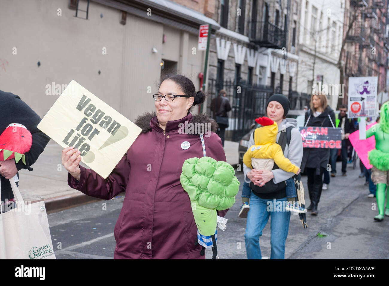Seventh Annual Veggie Pride Parade in America in New York Stock Photo ...