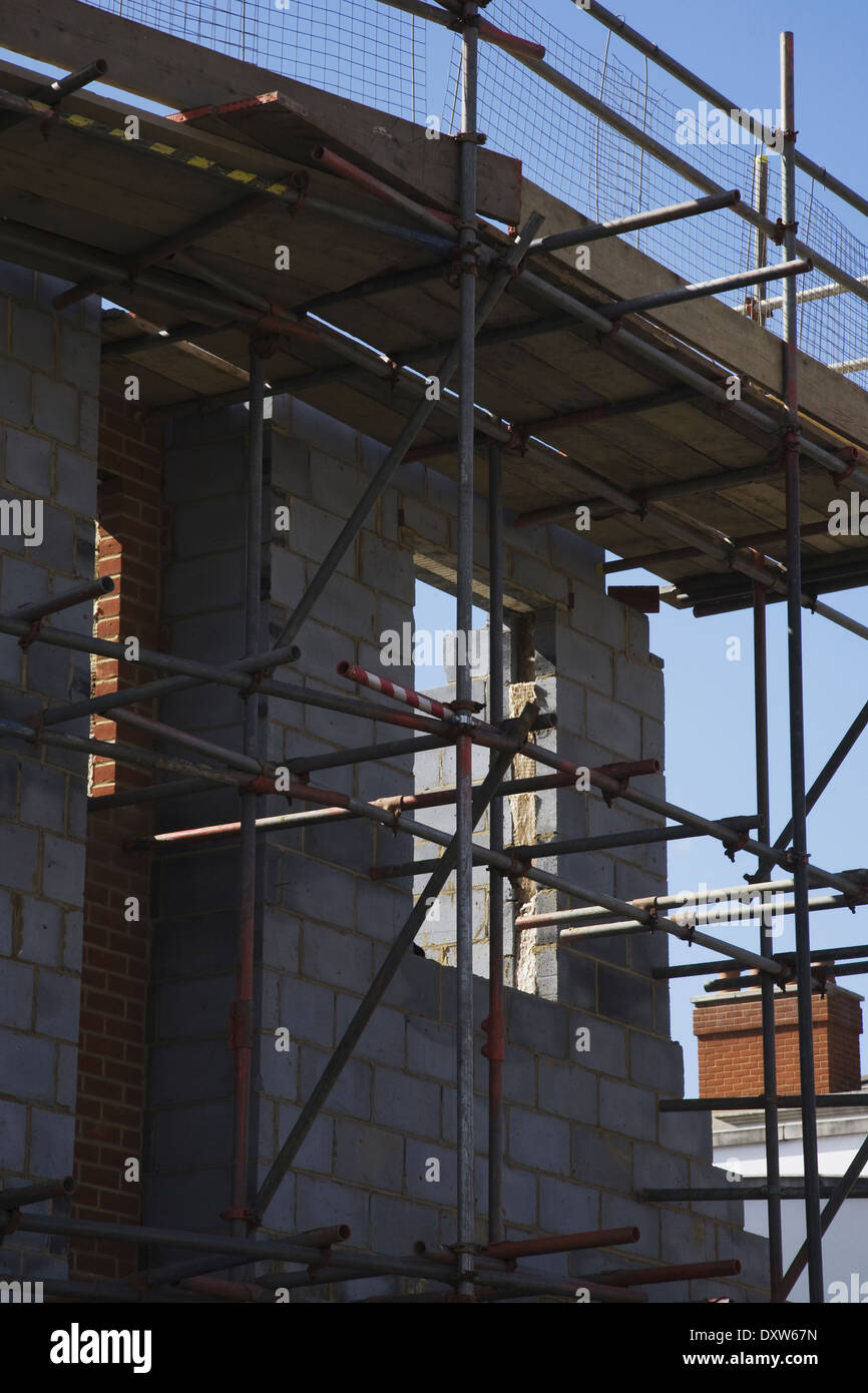 Building site showing new luxury flats half built Stock Photo - Alamy