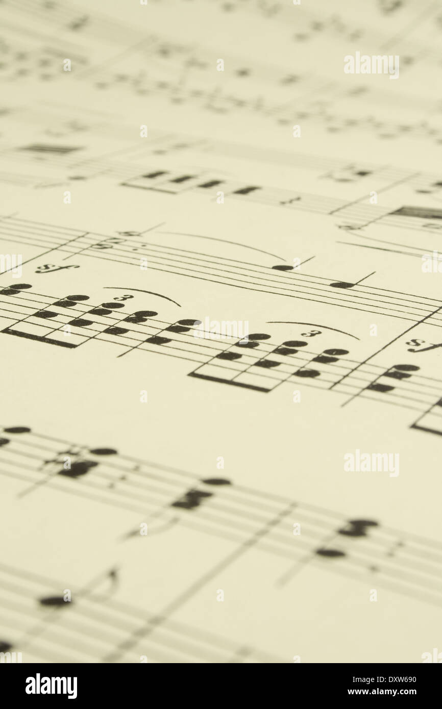 Old Musical Score Sheet Stock Photo - Alamy