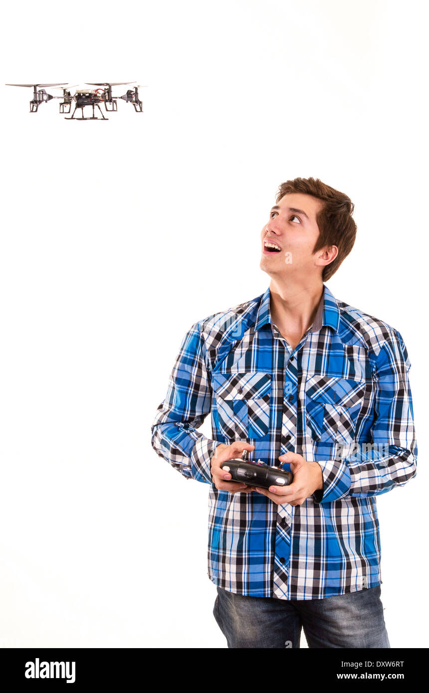 Drone quadcopter uav digital Cut Out Stock Images & Pictures - Alamy