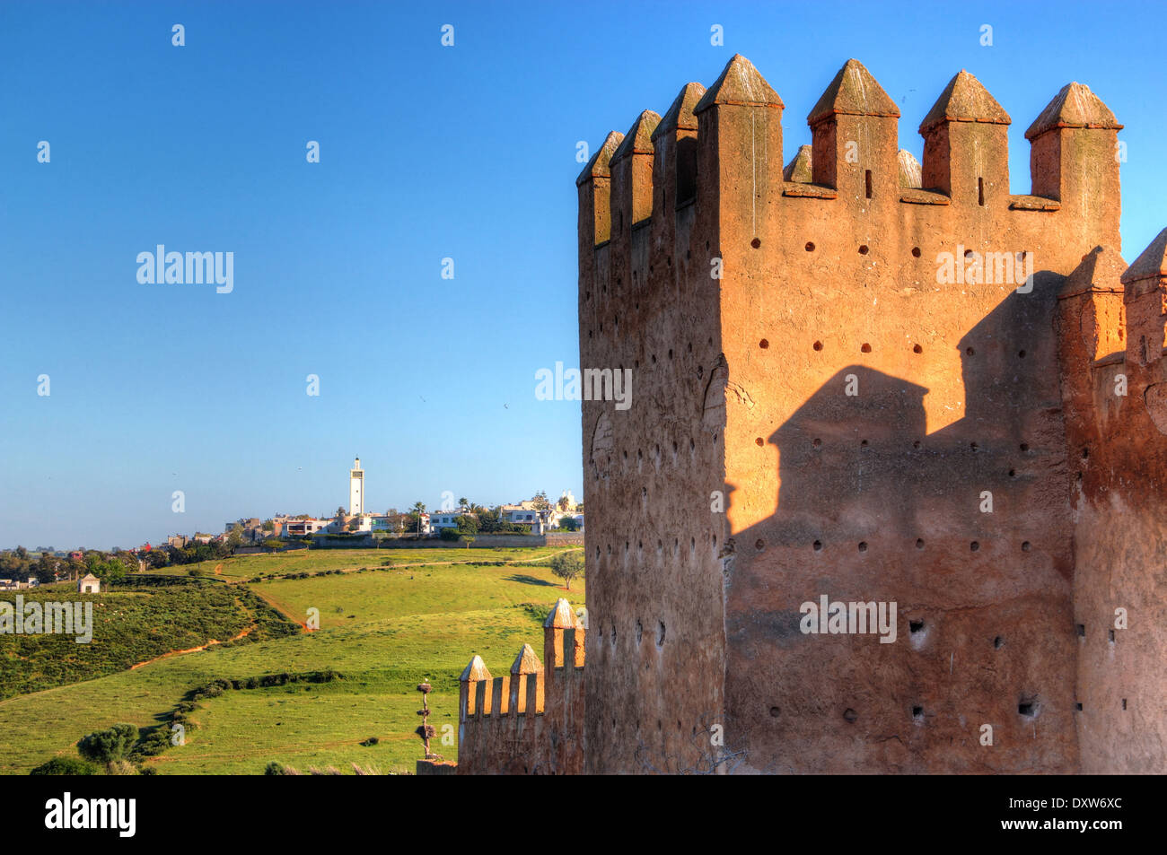 Ancient Walls of Chellah Castle in Rabat Morocco Stock Photo - Alamy