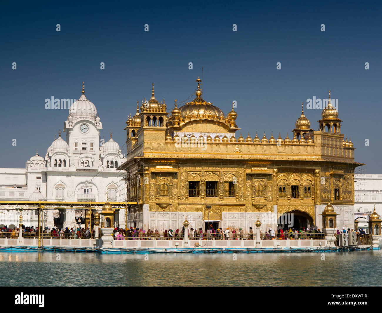 India, Punjab, Amritsar, Sri Harmandir or Darbar Sahib, Golden Temple ...