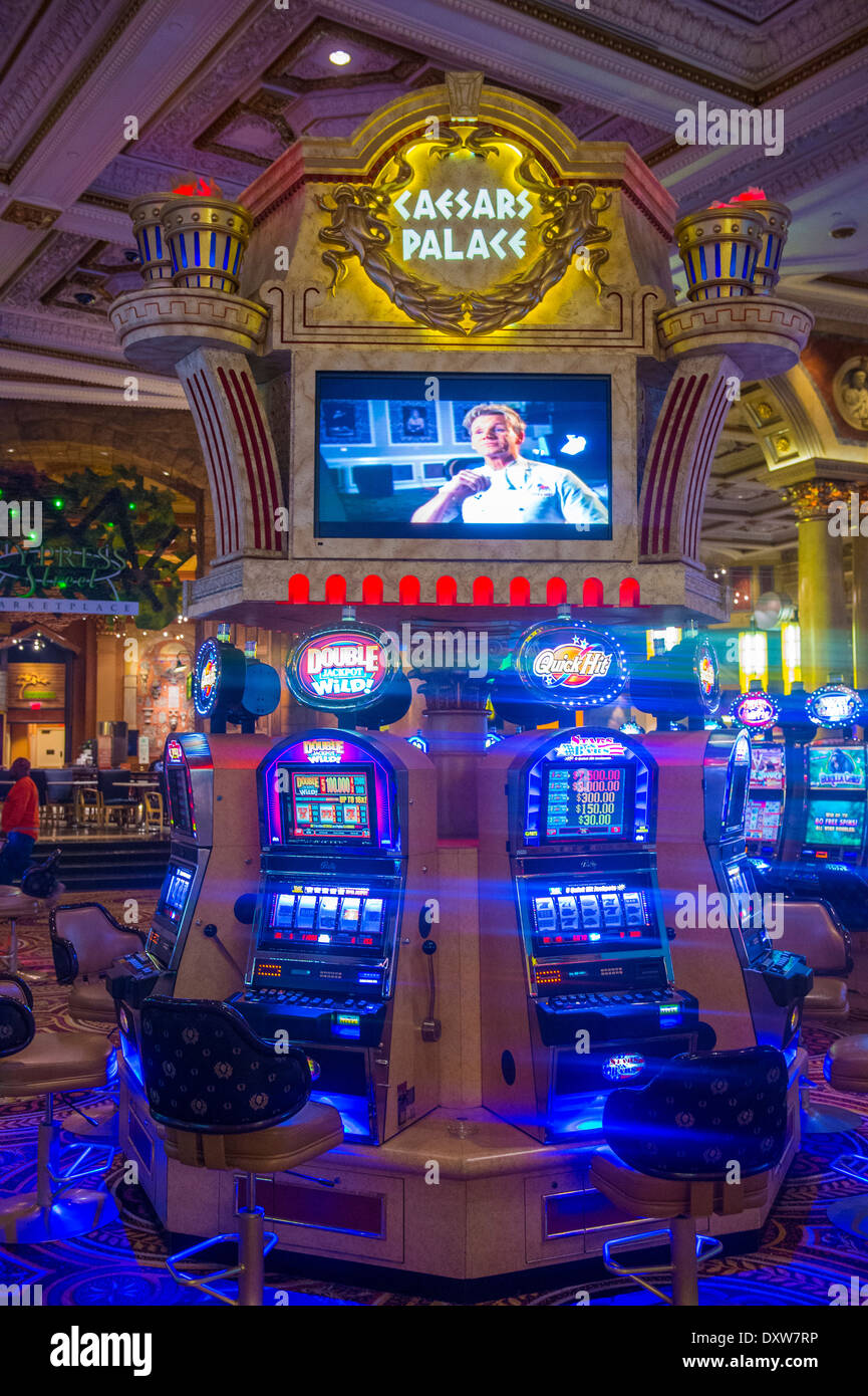 The interior of Caesars Palace hotel and casino in Las Vegas Stock ...