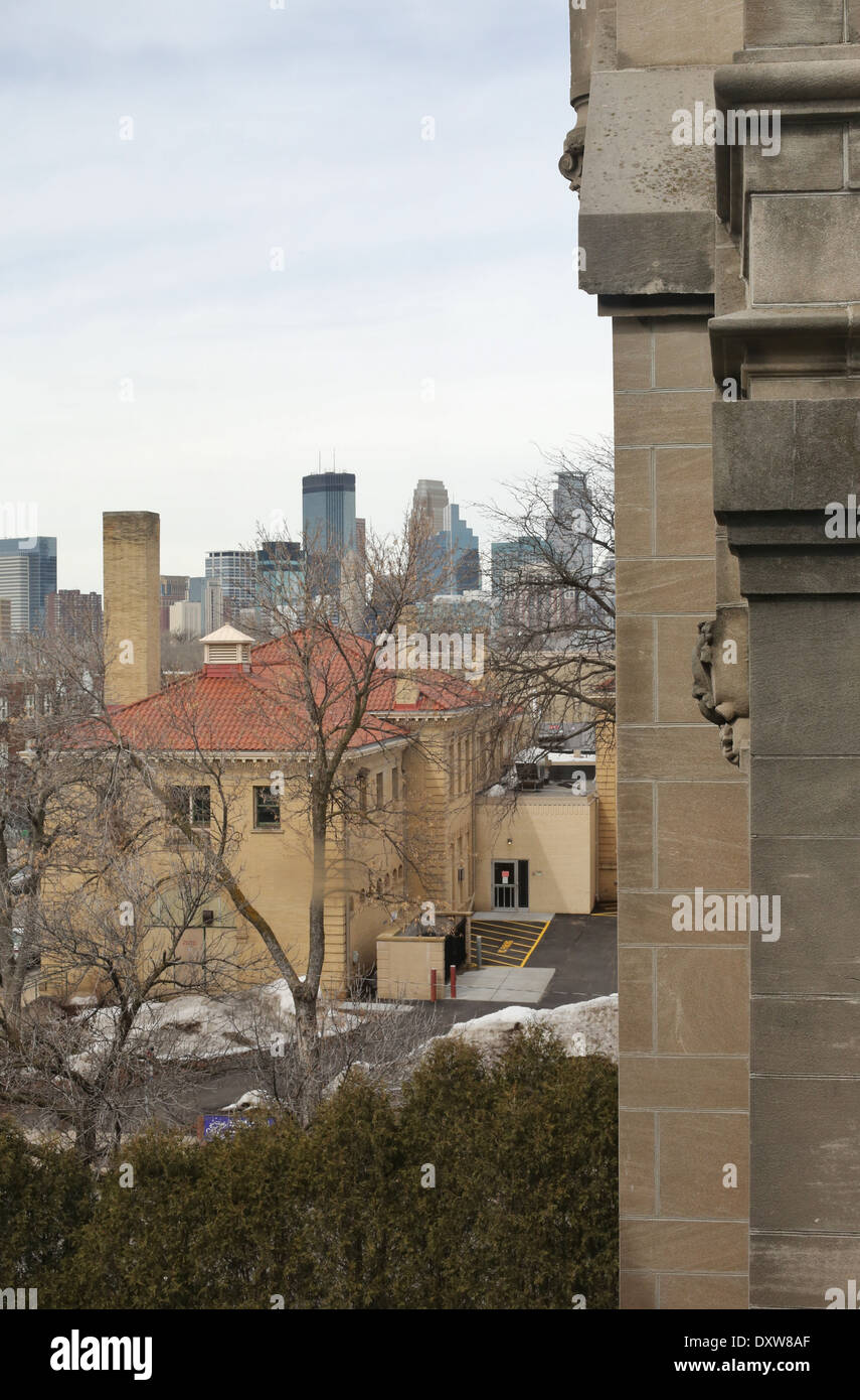 A view of the Minneapolis skyline as seen from the Turnblad mansion at ...