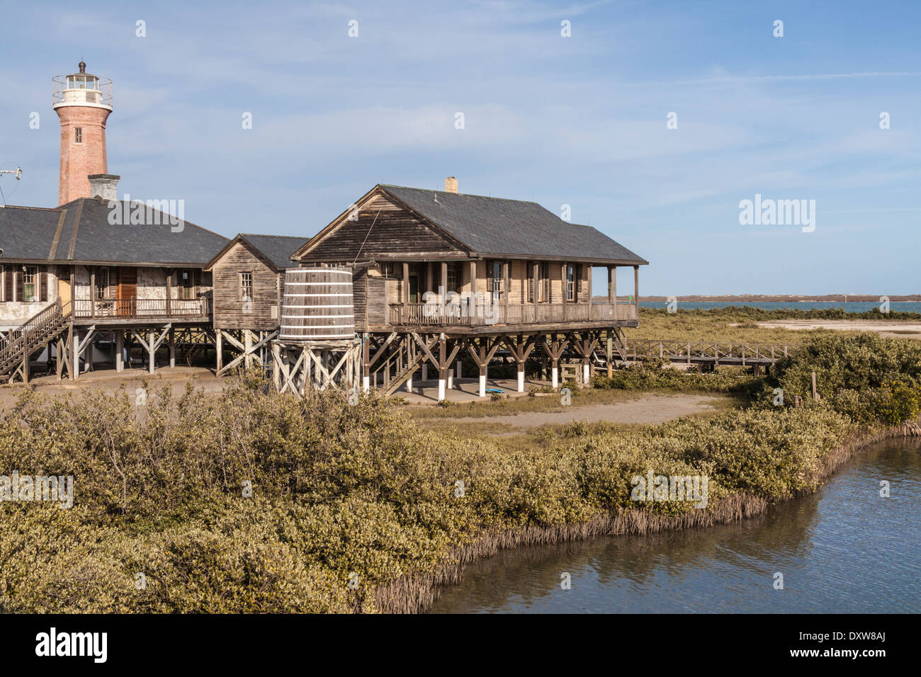 Aransas Pass Lighthouse, also known as Lydia Ann Lighthouse, in Aransas ...