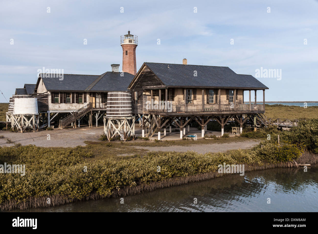 Aransas Pass Lighthouse, also known as Lydia Ann Lighthouse, in Aransas ...