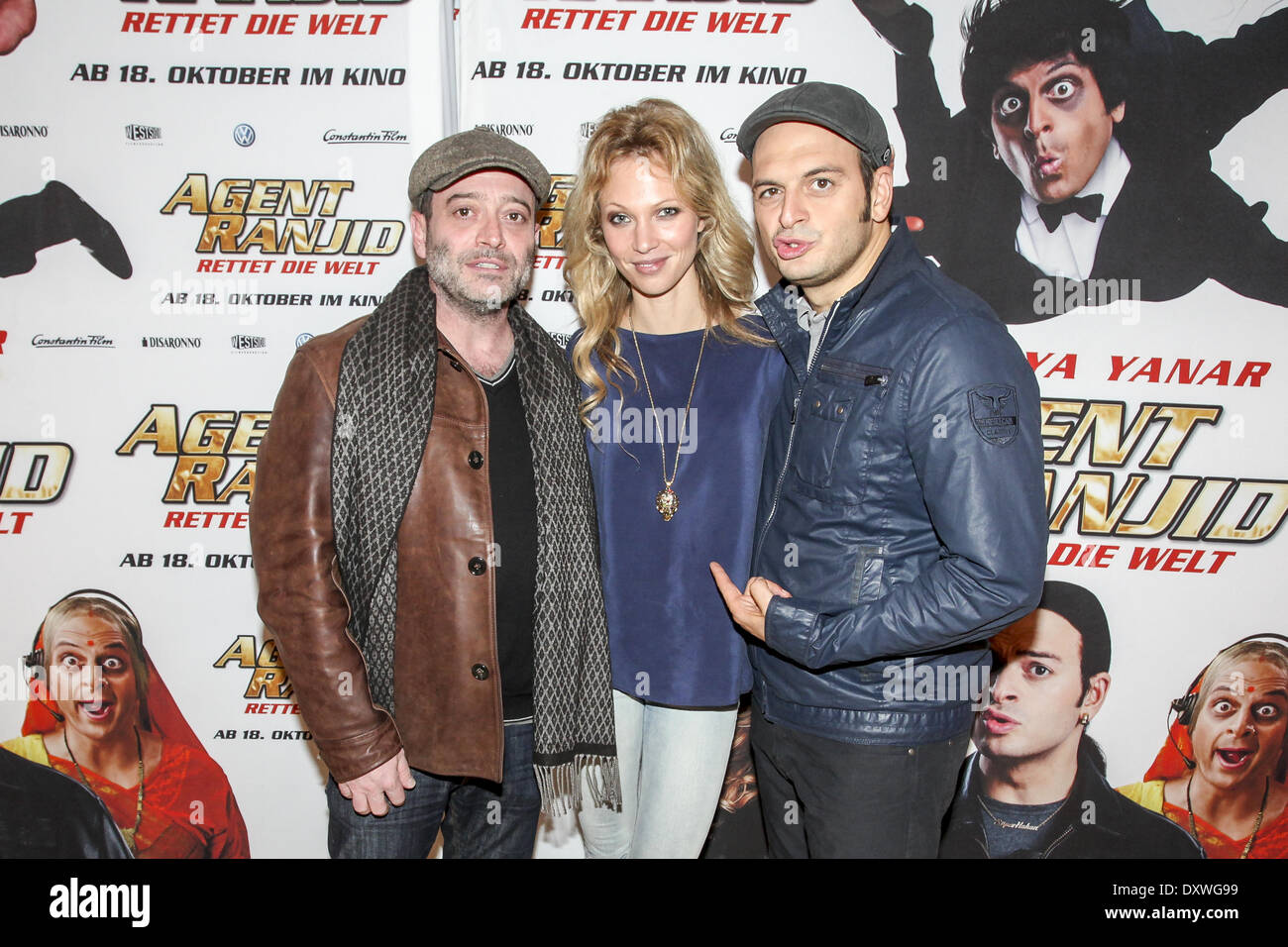 Mark Popp and Birte Glang and Kaya Yanar at photocall for Agent Rajid ...