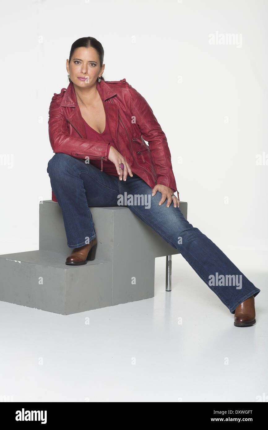 Sandra Speichert promoting German ARD TV telenovela 'Rote Rosen' at ...