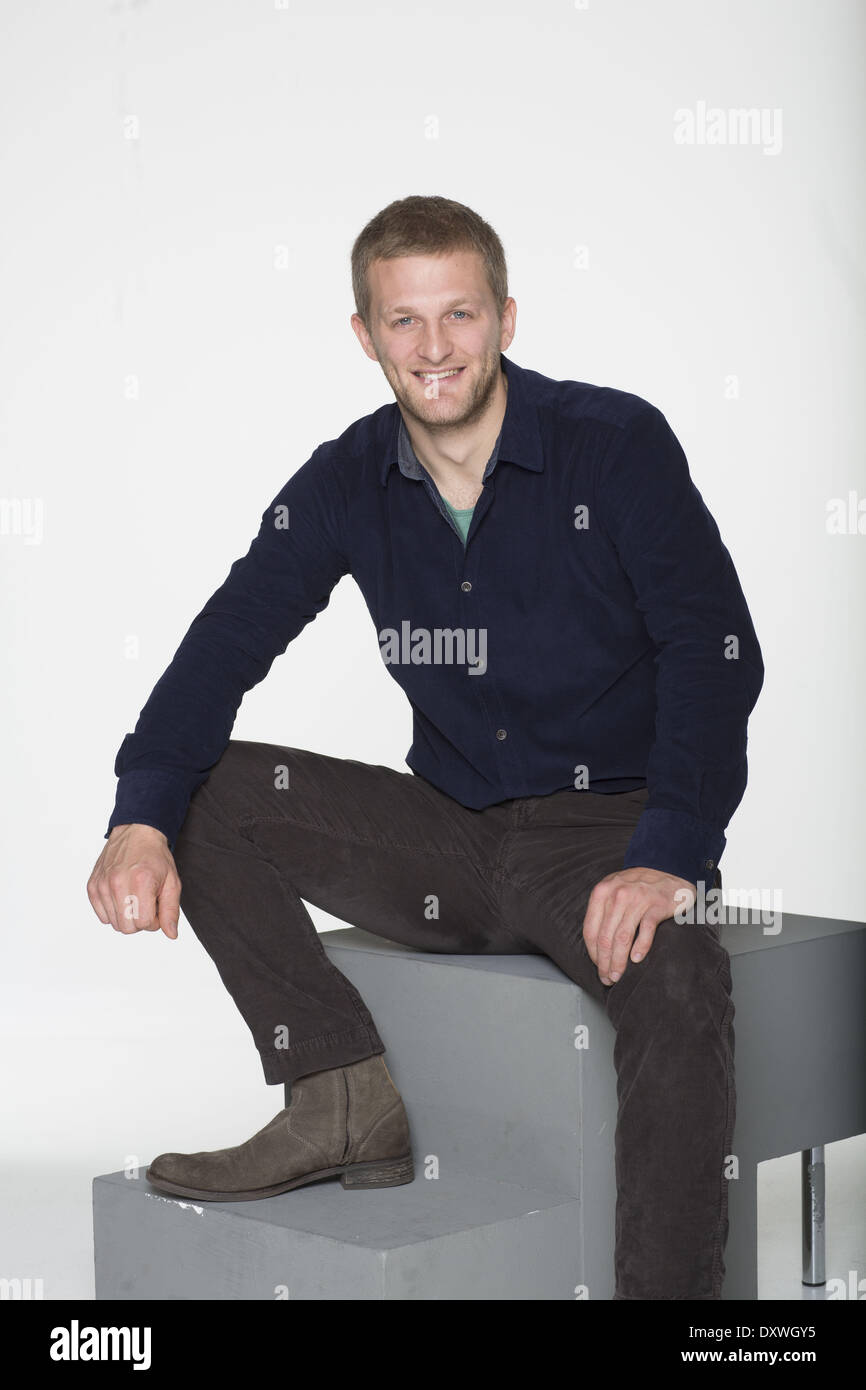 Bo Hansen promoting German ARD TV telenovela 'Rote Rosen' at Briese ...